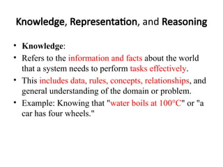 Knowledge Representation and Reasoning UNIT -I | PPTX