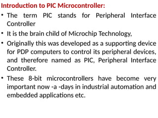 Microcontroller Based System Design Unit-I PIC Microcontroller .pptx
