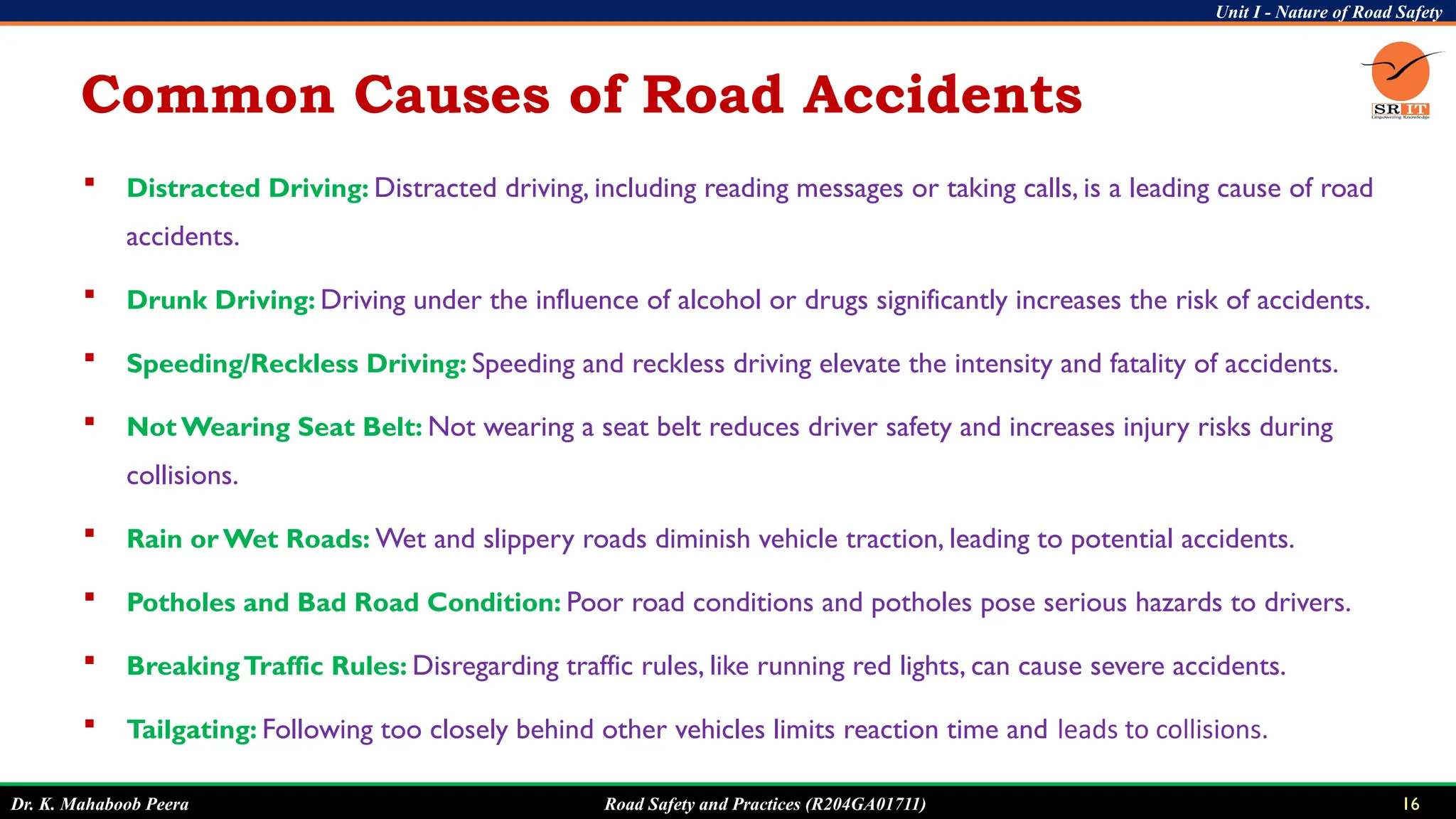 Road Safety and Practices (Road Safety and Practices) | PPTX