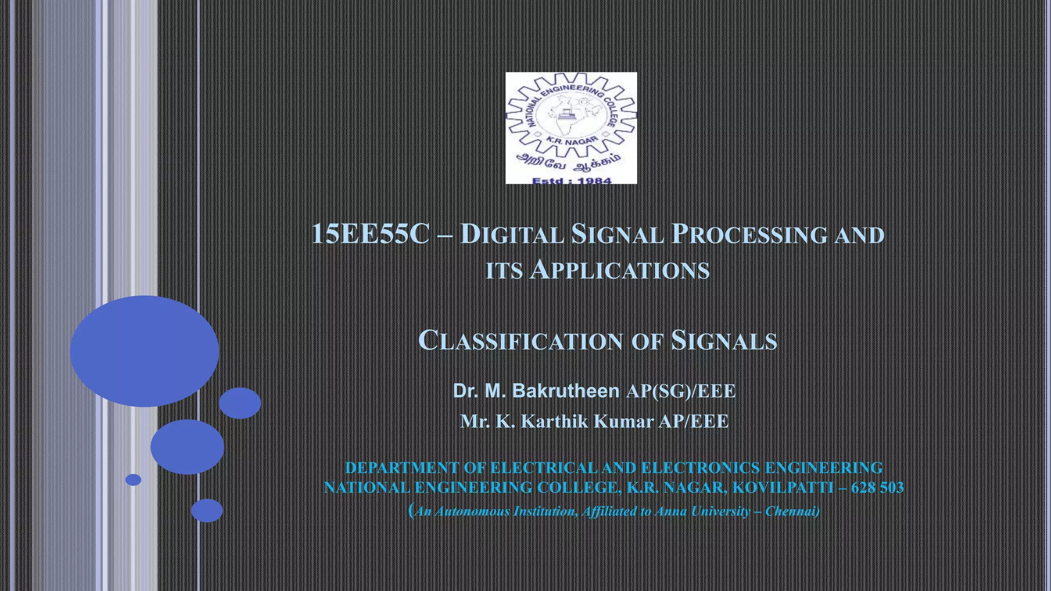 Classification of Digital signals | PPTX