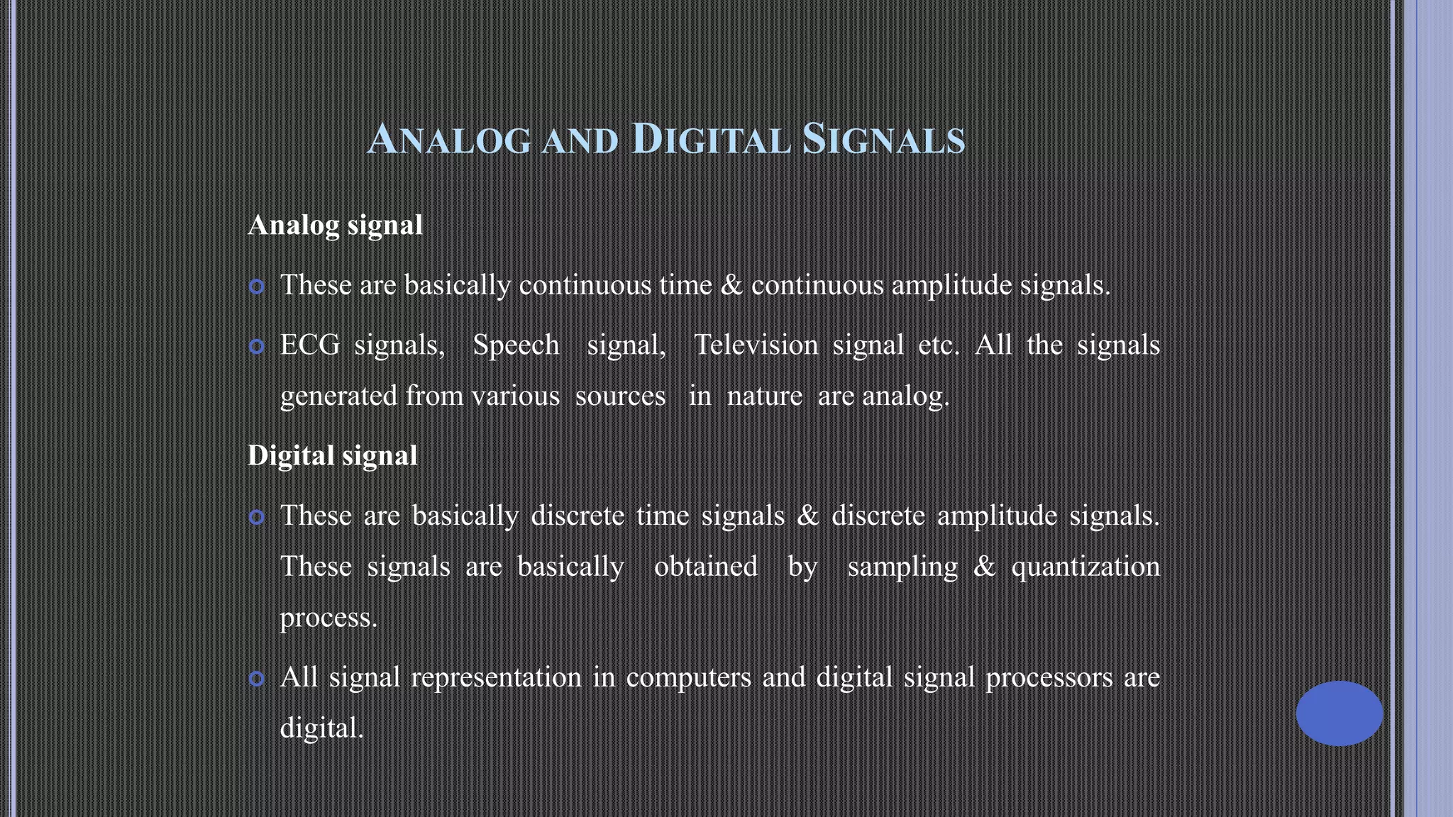 Classification of Digital signals | PPTX
