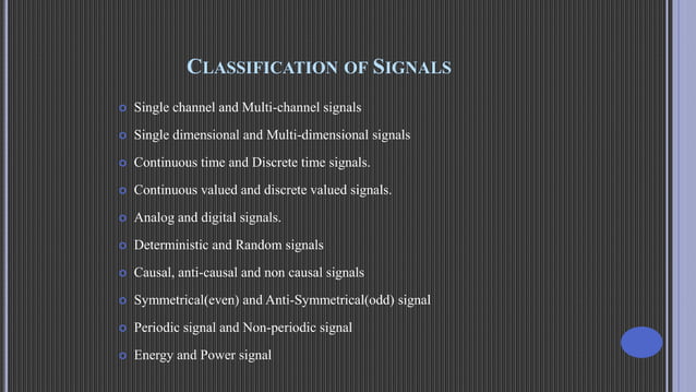 Classification of Digital signals | PPTX