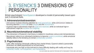 Theories of Personality-II - Trait Theories | PPT