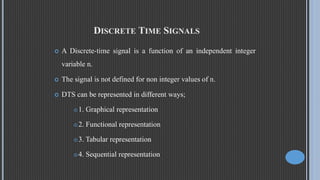 Representation of discrete time signals | PPTX
