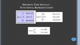 Representation of discrete time signals | PPTX