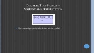 Representation of discrete time signals | PPTX