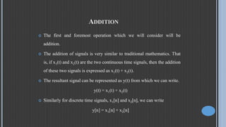 Operation on signals - Dependent variables | PPTX