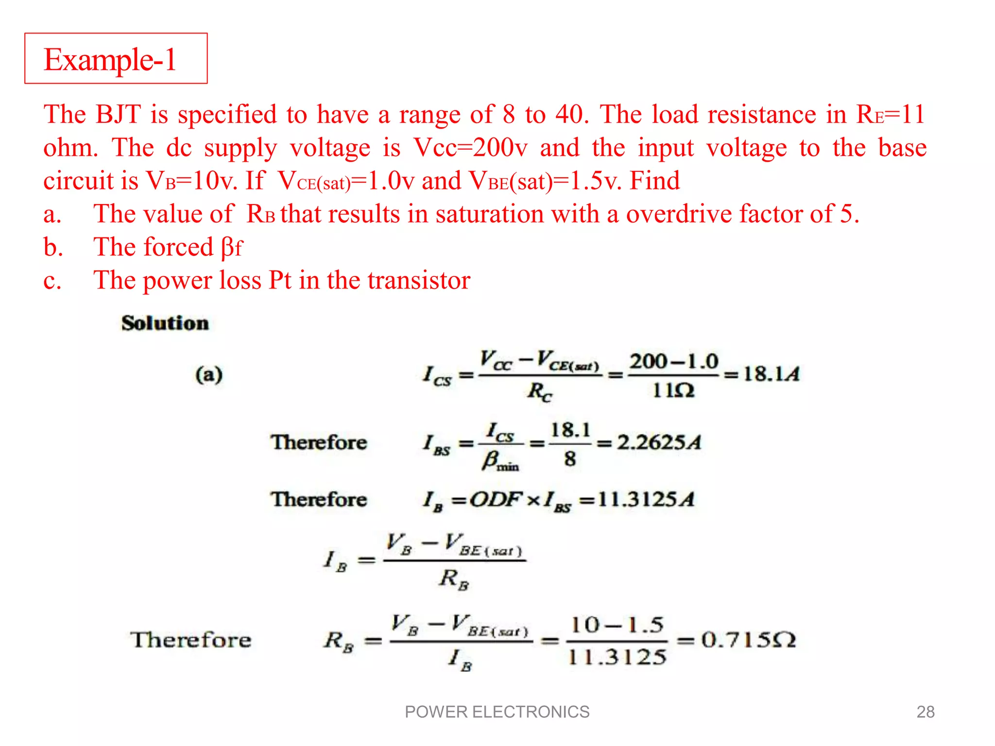 POWER SWITCHING DEVICES | PPT