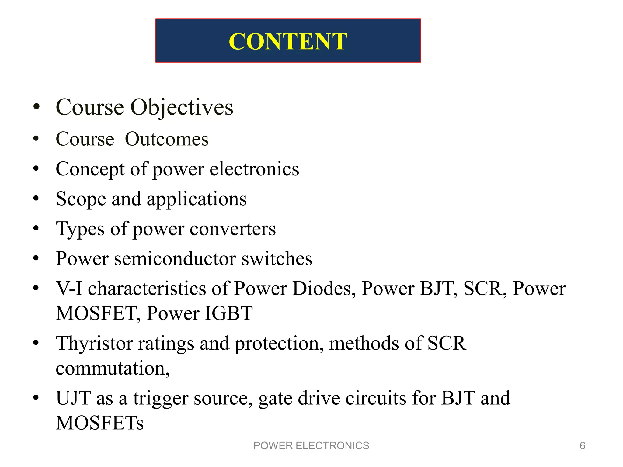 POWER SWITCHING DEVICES | PPT