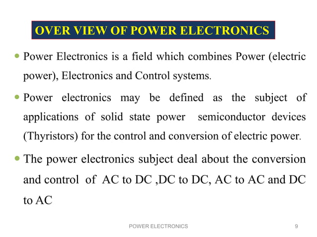 POWER SWITCHING DEVICES | PPT