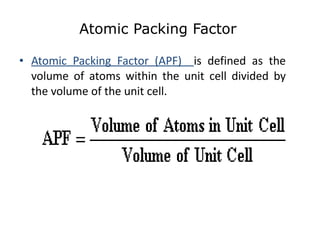 Unit i-crystal structure | PPT