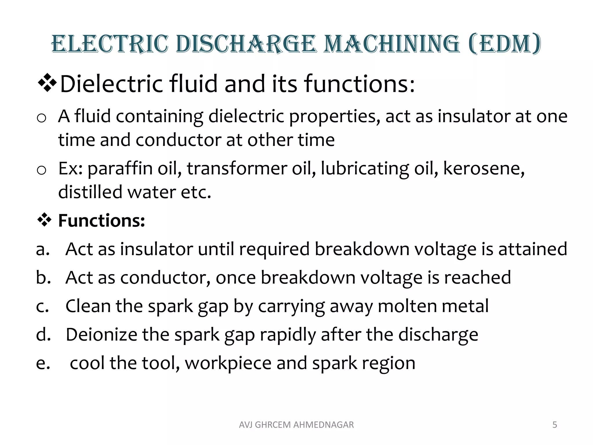 Electric Discharge machining Process | PDF