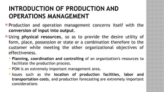 Production and Ops - 1 Unit-I-Foundation to Production and Operations ...