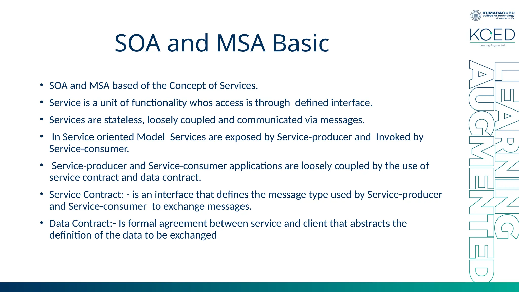 Unit-I-Introduction SOA basics MSA .PPTpptx | PPTX
