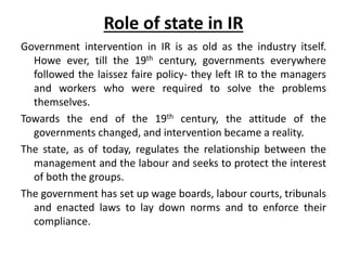 INDUSTRIAL RELATION Unit i - ir | PPTX