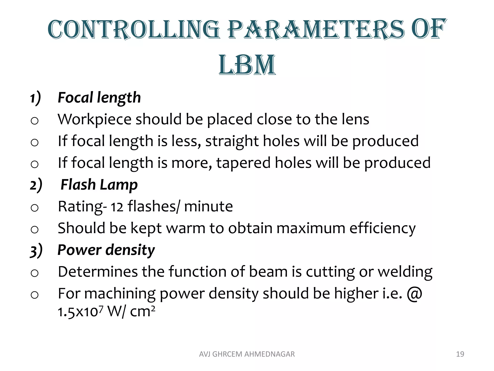 Laser Beam Machining Process | PDF