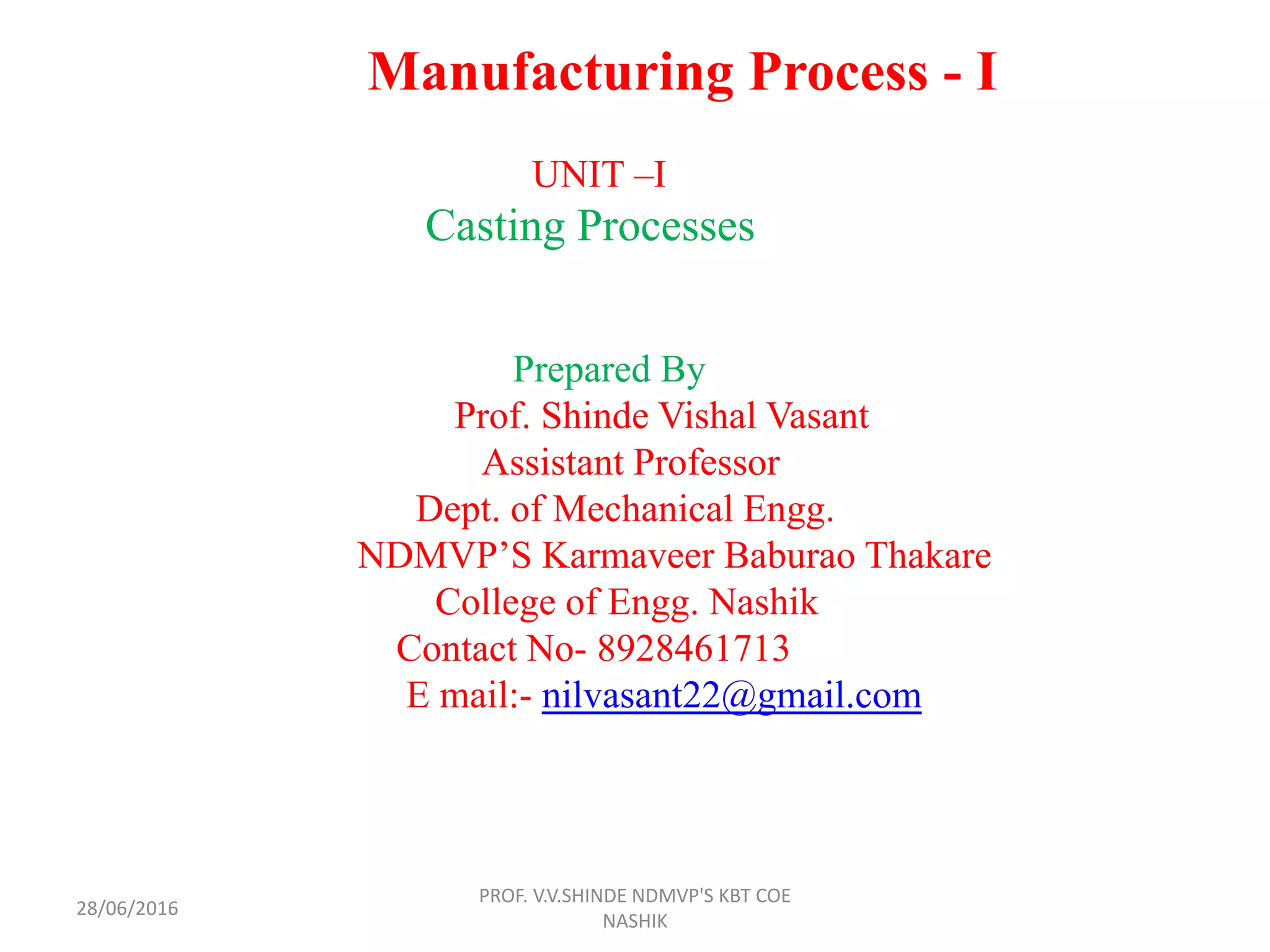 Metal casting process | PDF