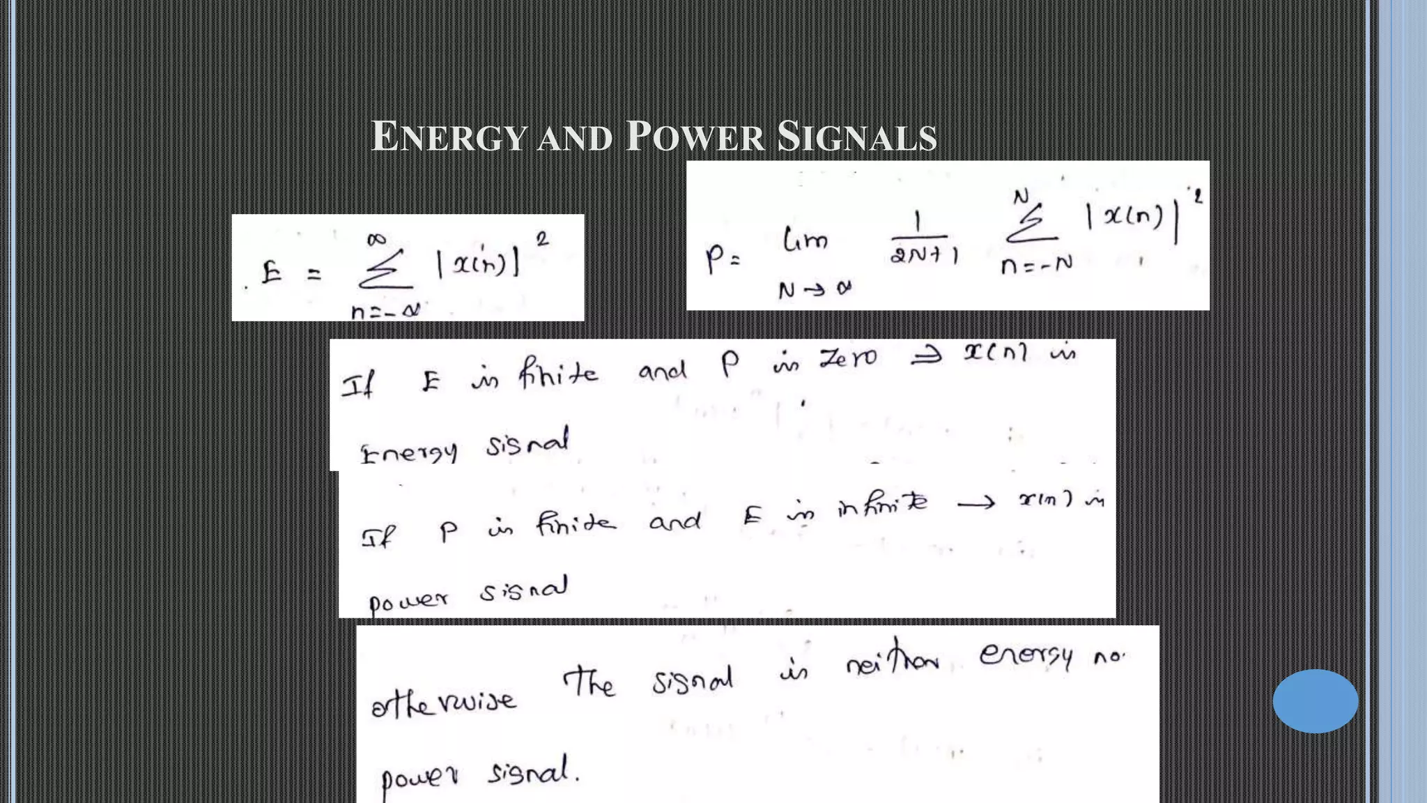 Energy & Power Signals |Solved Problems| | PPTX