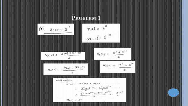 Even & Odd Signals |Solved Problems| | PPTX | Technology & Computing