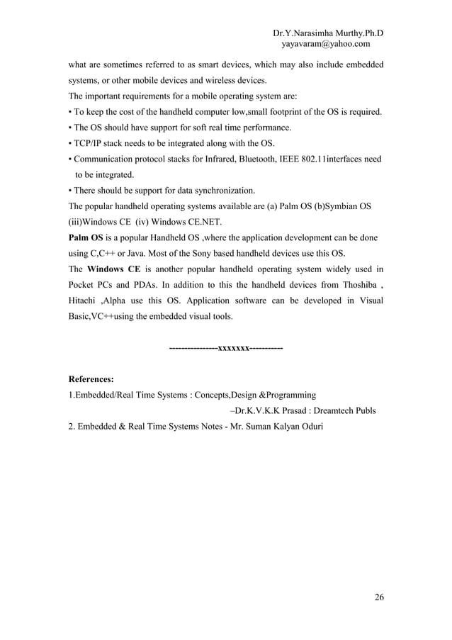 Unit I Rtos And Concepts Doc Operating Systems Computer Software And Applications