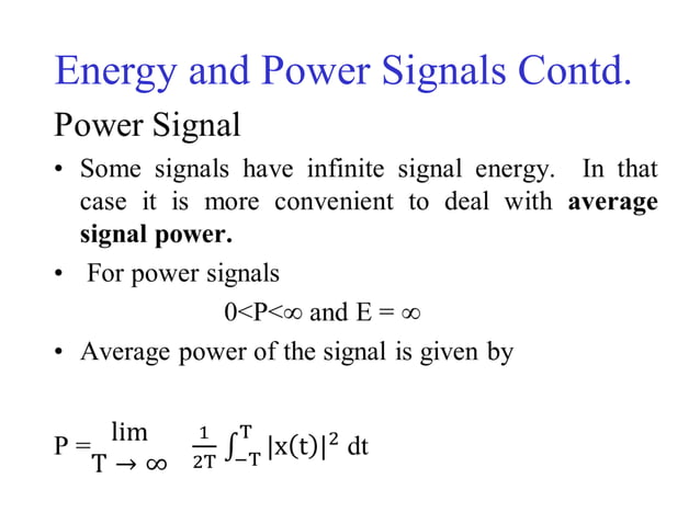 classification of continuous and discrete time signals | PPT