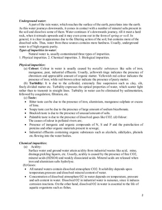 UNIT-I-Water.pdf information about its types | PDF