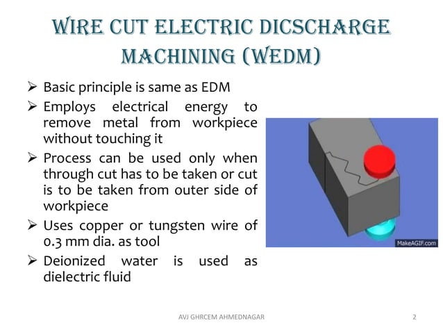 Wire Electric Discharge Machining Process | PPT