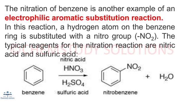Unit 1 -Reaction of benzene with Mechanism | PPTX