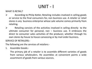 Retail Management | PPTX