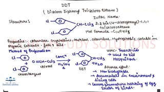 Unit 1- Structure & Use of DDT,Saccharin,BHC & Chloramine | PPTX