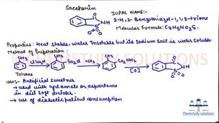 Unit 1- Structure & Use of DDT,Saccharin,BHC & Chloramine | PPTX