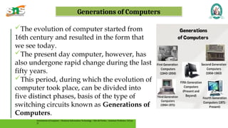 Generation of Computer with examples and their characteristics | PPTX