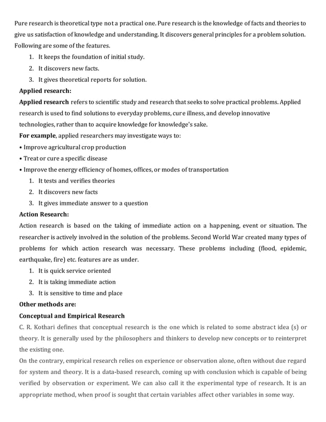 Business Research Methods Unit 1 | DOCX | Business | Business and Finance