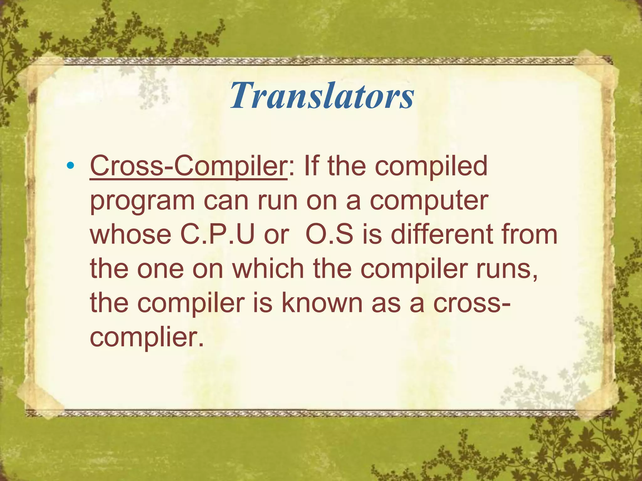 Compiler Design Basics | PPT