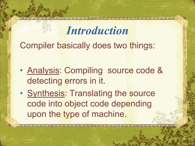 Compiler Design Basics | PPT