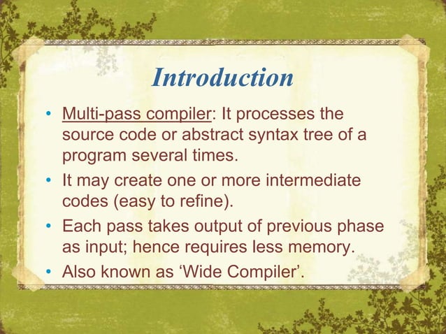 Compiler Design Basics | PPT