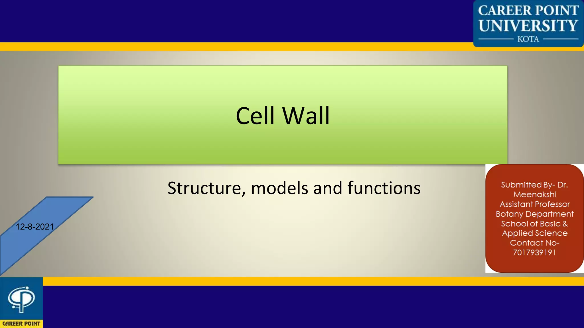 cell wall middle lamella | PPTX