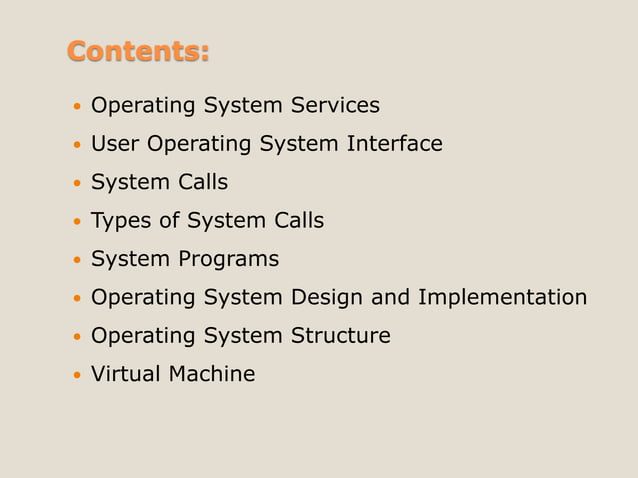 OS Services, System call, Virtual Machine | PPT