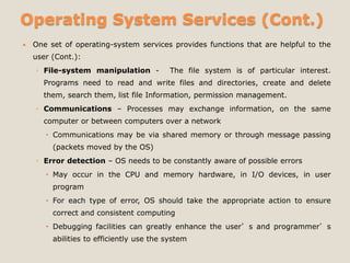 OS Services, System call, Virtual Machine | PPT