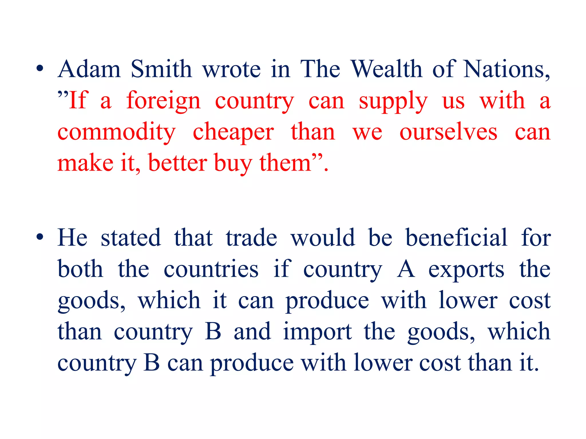 Classical trade theory | PPTX