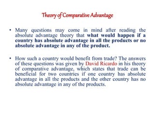 Classical trade theory | PPTX