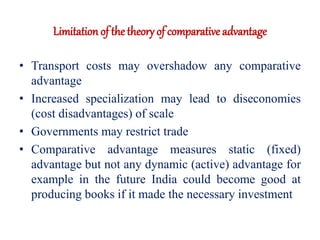 Classical trade theory | PPTX | Commodities | Economy