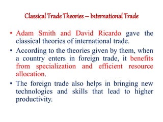 Classical trade theory | PPTX