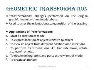 CAD/CAM & Automation Unit I computer graphics | PPT