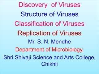 Unit i discovery of viruses ppt | PPTX