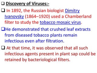Unit i discovery of viruses ppt | PPTX