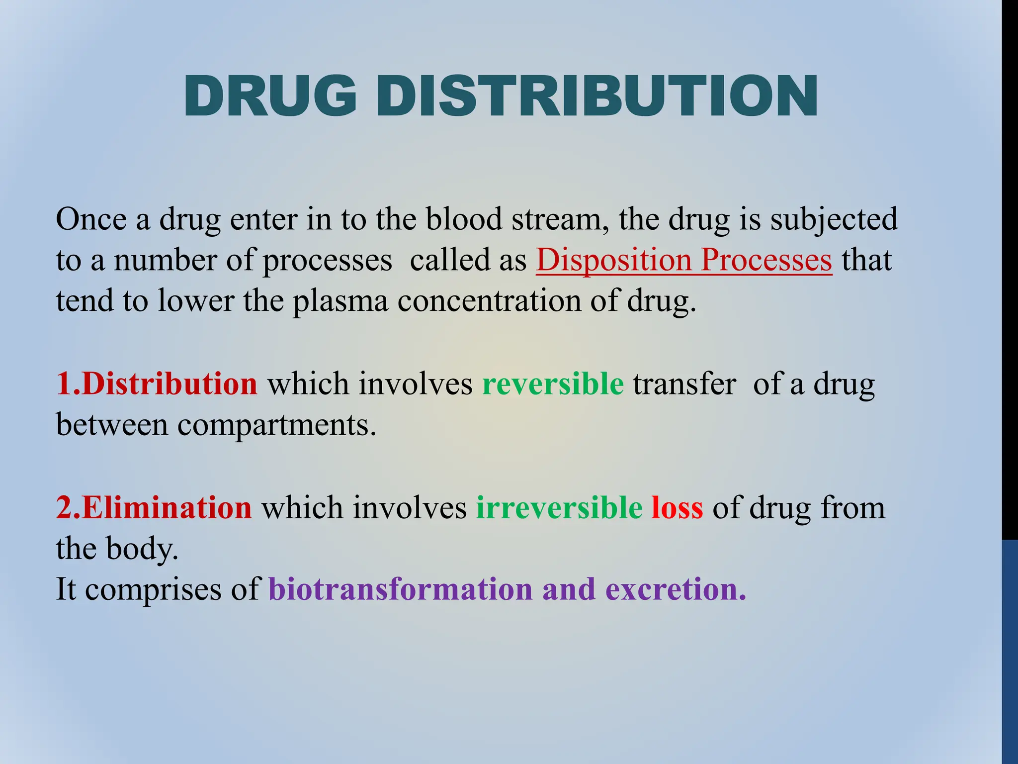 Unit-I Distribution of Drugs BPPK @123.pptx | Blood Disorders ...