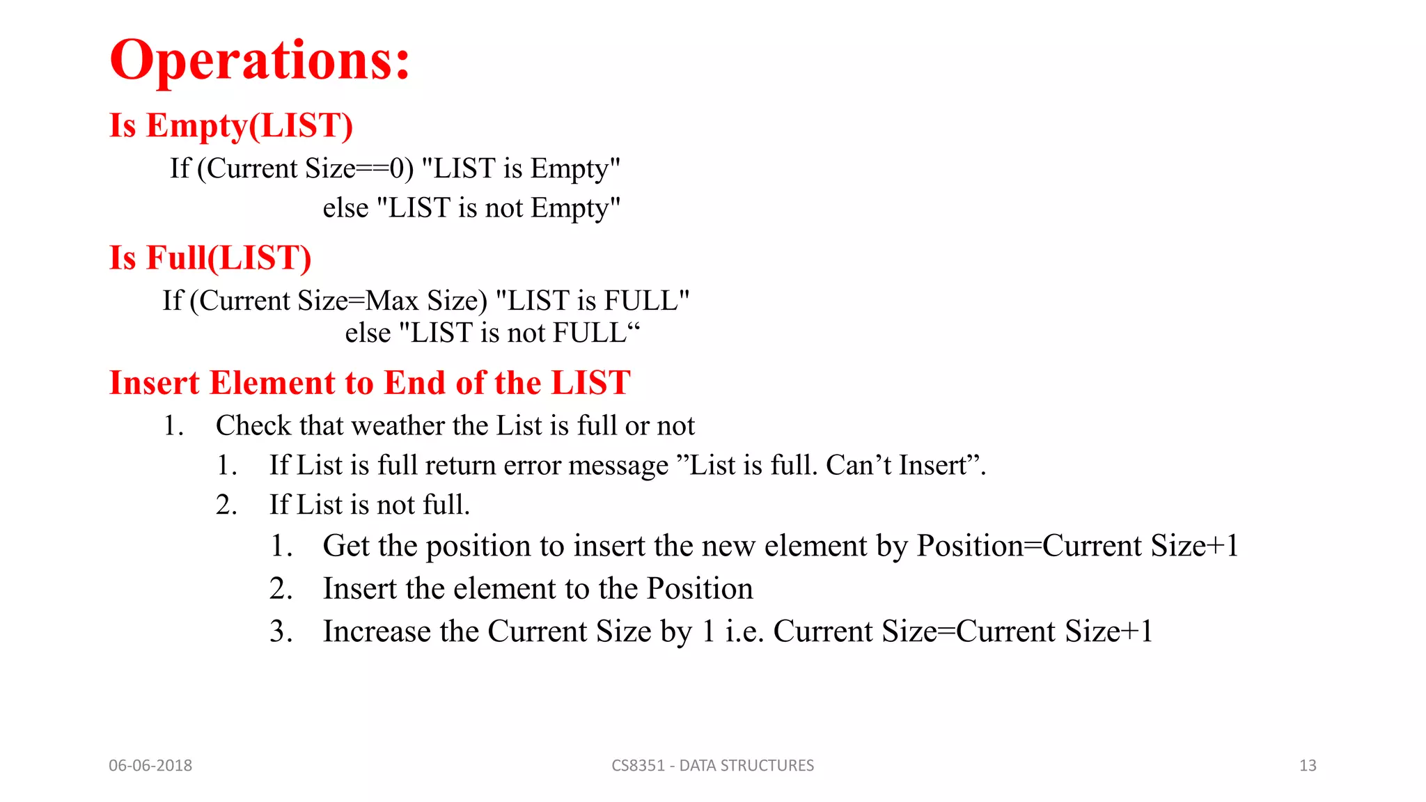 Data Structures (CS8391) | PPT
