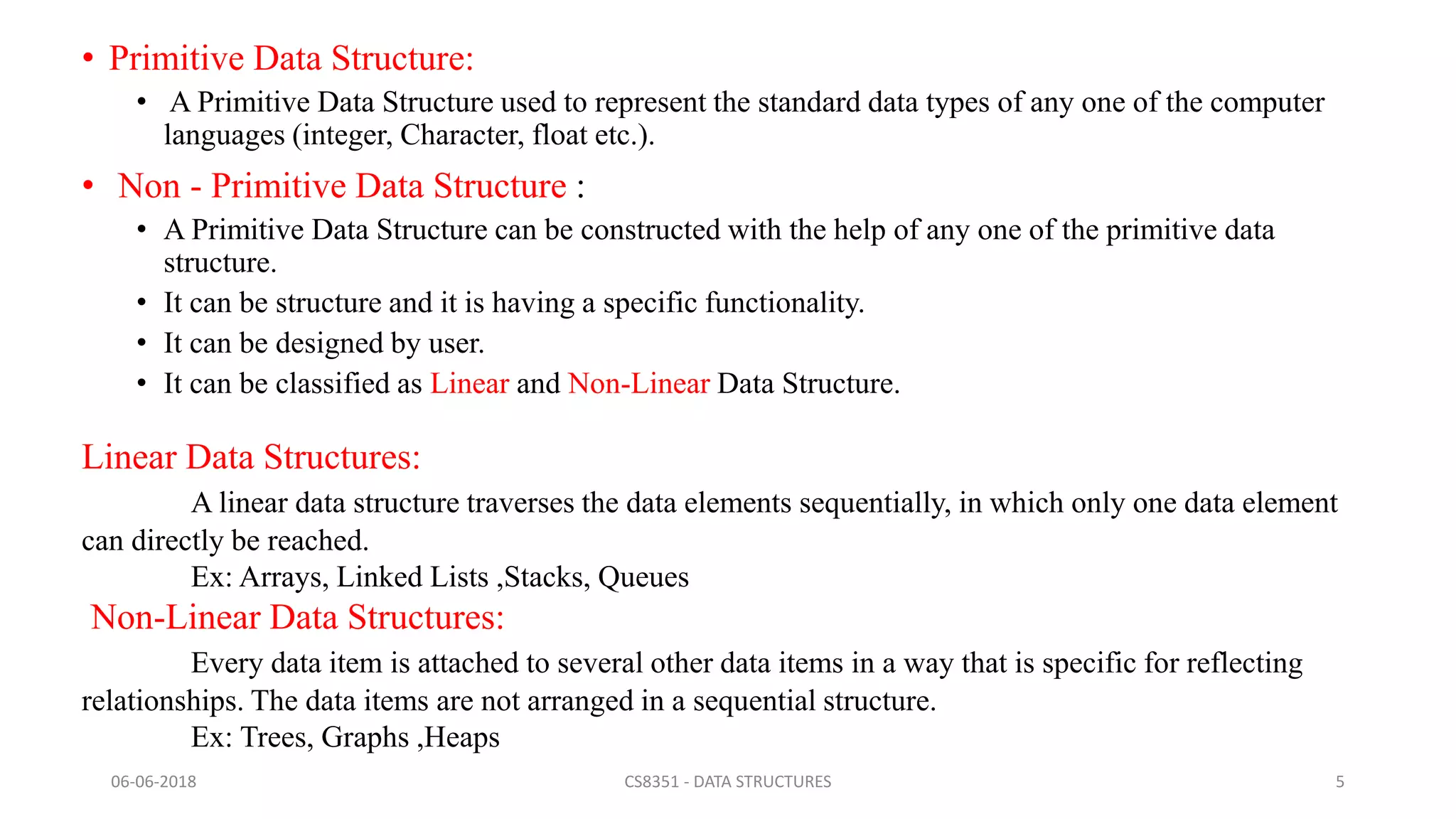 Data Structures (CS8391) | PPTX | Programming Languages | Computing