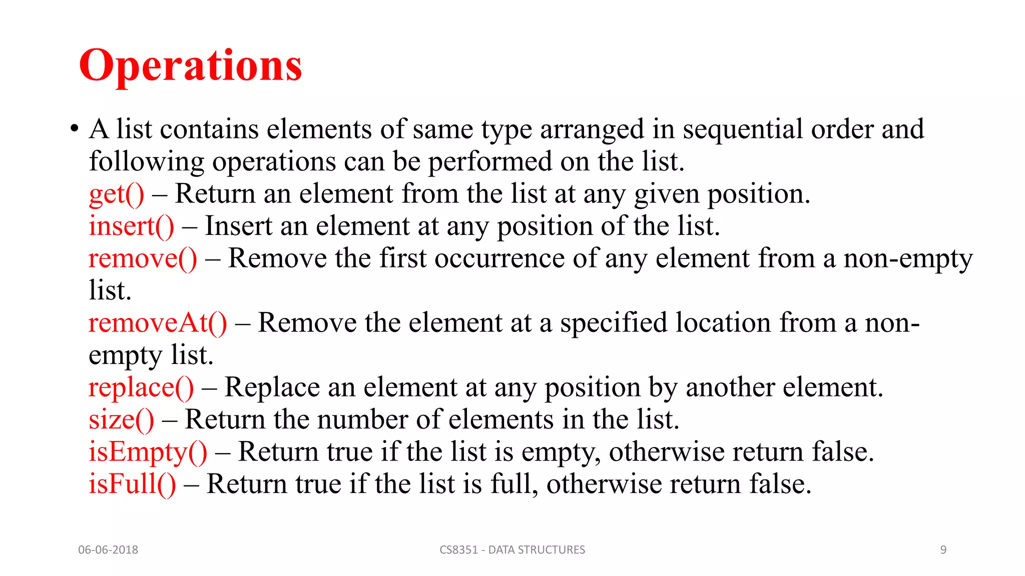 Data Structures (CS8391) | PPTX